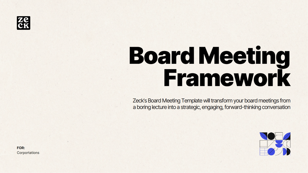 Thank You - Board Meeting Framework
